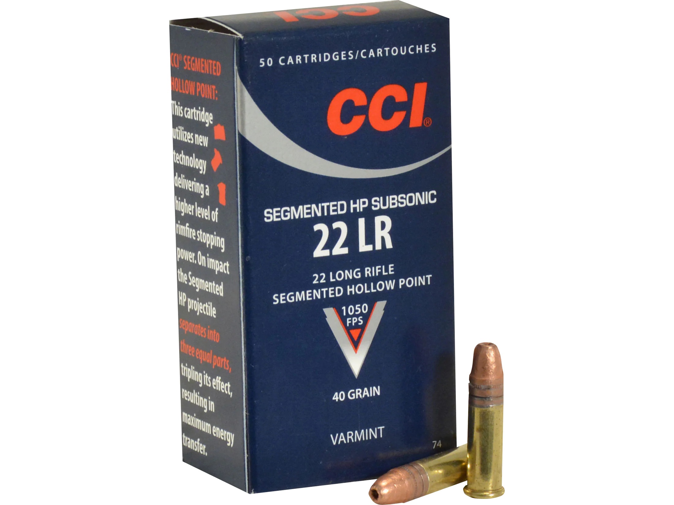 CCI .22LR QUICK SHOCK SUBSONIC HP 2.59G 320M/S - For smallbores